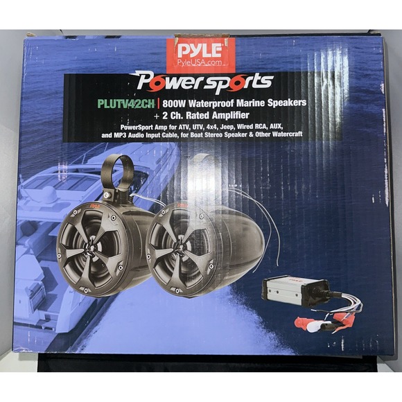 Pyle | Car Audio, Video & GPS | Pyle 80w Marine Speakers With Amplifier ...